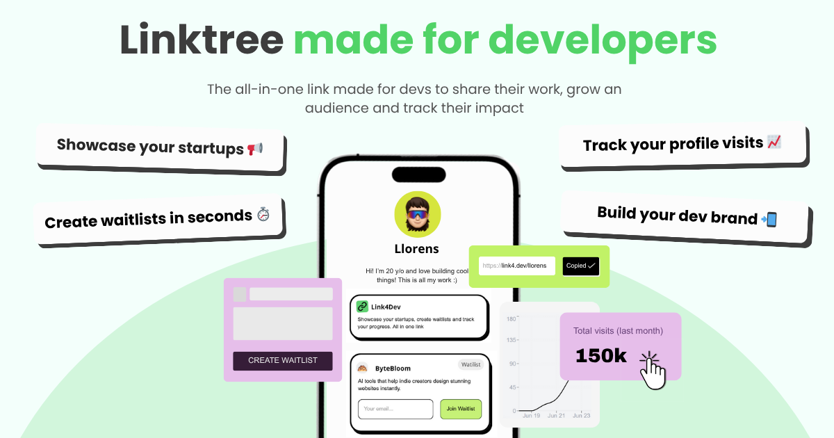 Link4Dev - Linktree for Developers
